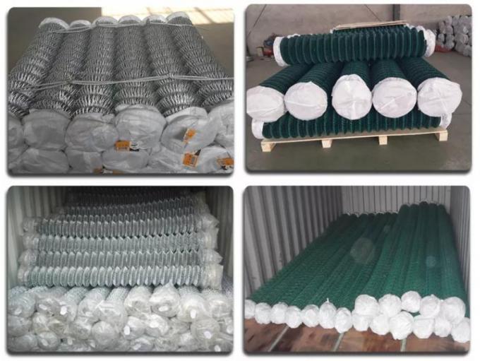 2 "X2" PVC เคลือบ 50X50mm Cyclone Chain Link Fence Farm Boundary ...